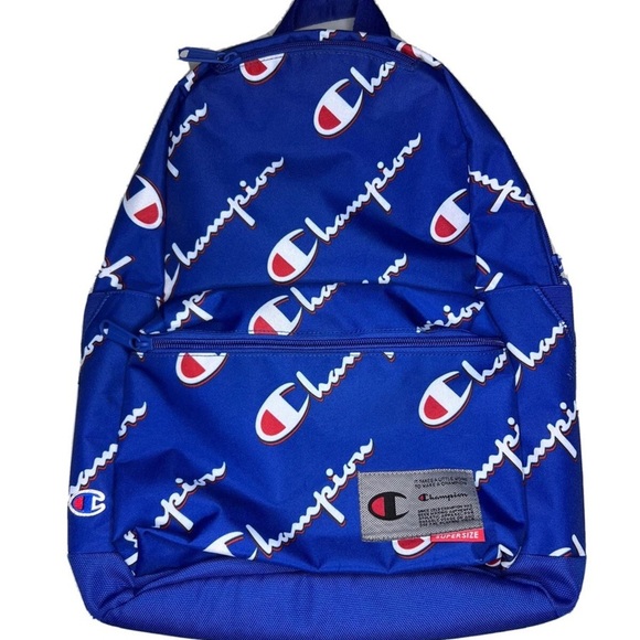 Champion | Bags | Super Size Champion Blue Backpack With Iconic Logo ...